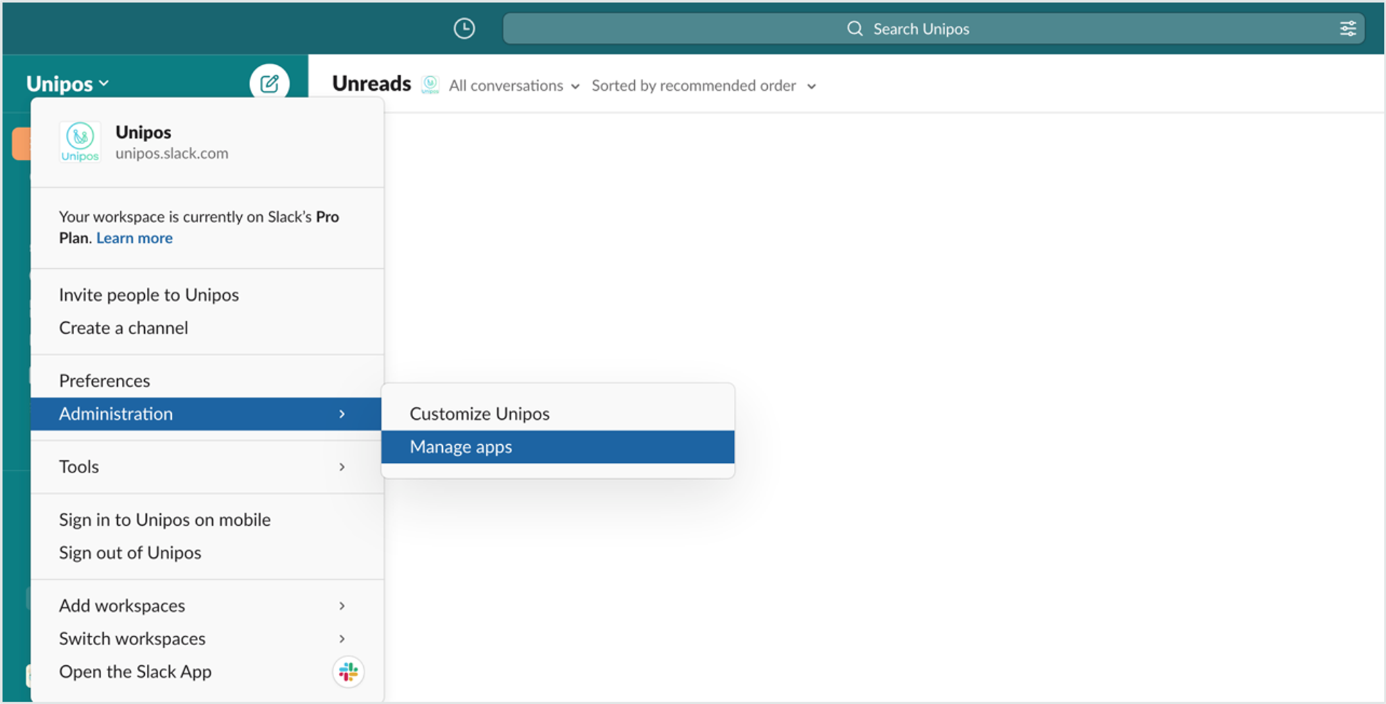 How to unlink Slack – Unipos Support